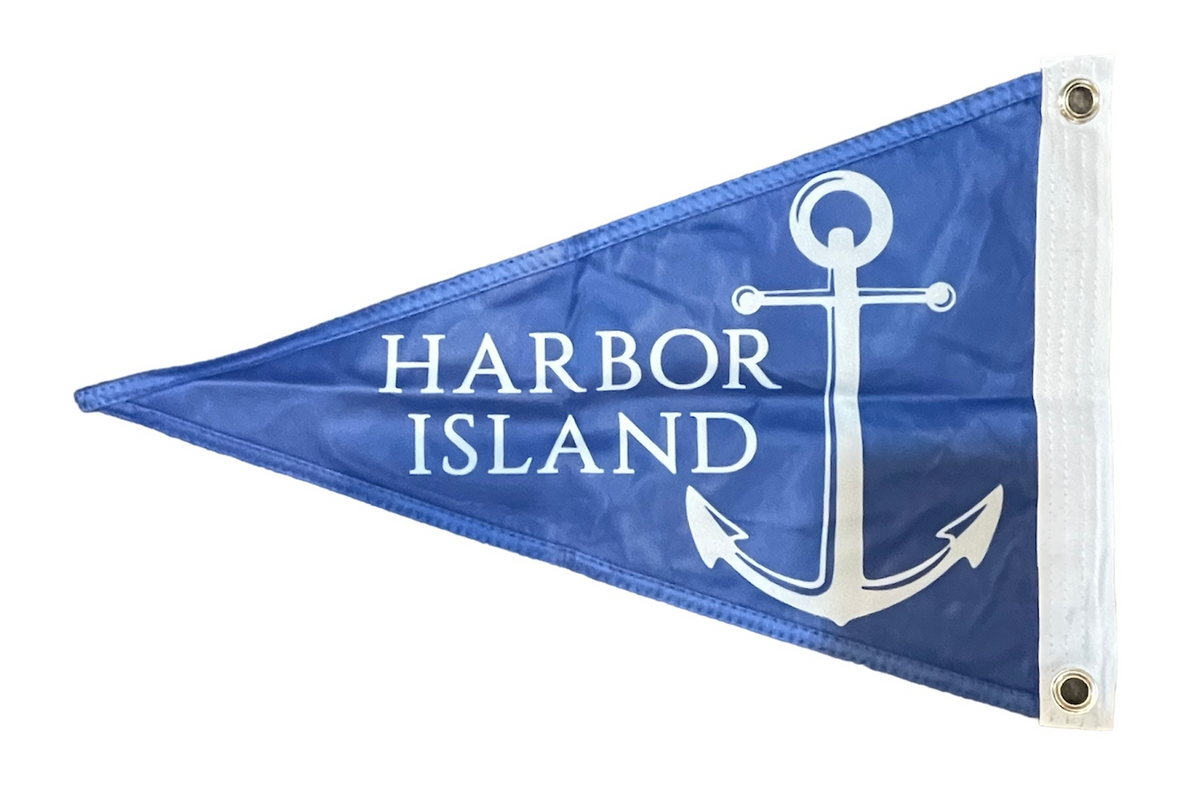 Flag, Burgee Pennant, Harbor Island 12" x 18" – Wavy Flag