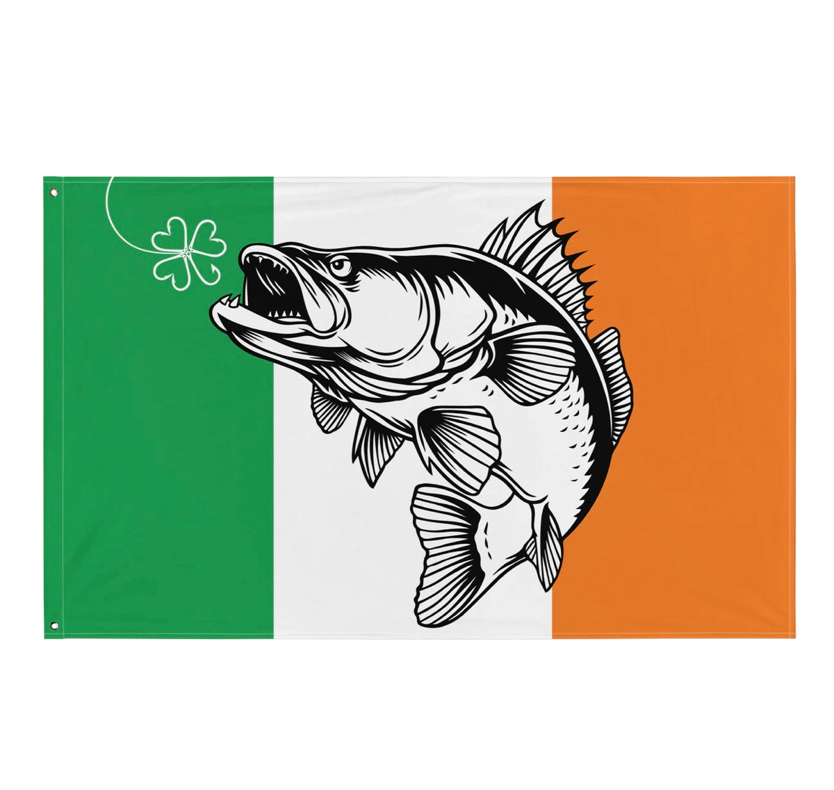 Flag, IRISH WITH FISH 12" x 18" – Wavy Flag