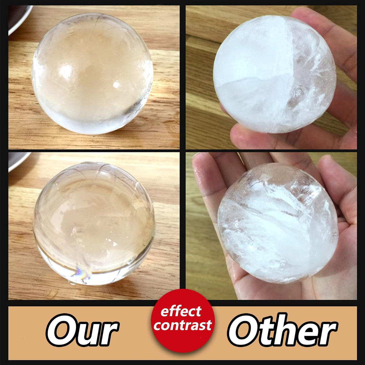 Crystal Clear Ice Ball Maker – Wavy Flag