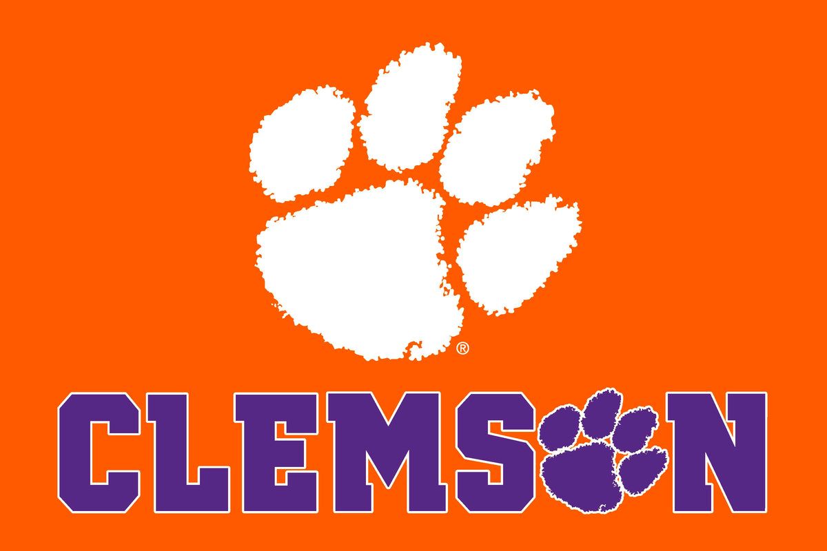 Flag, Clemson 12" x 18" – Wavy Flag