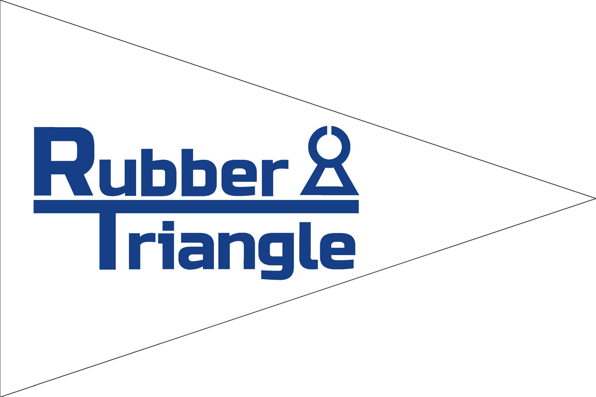 Flag, Burgee Pennant, RUBBERTRIANGLE 12" x 18" – Wavy Flag