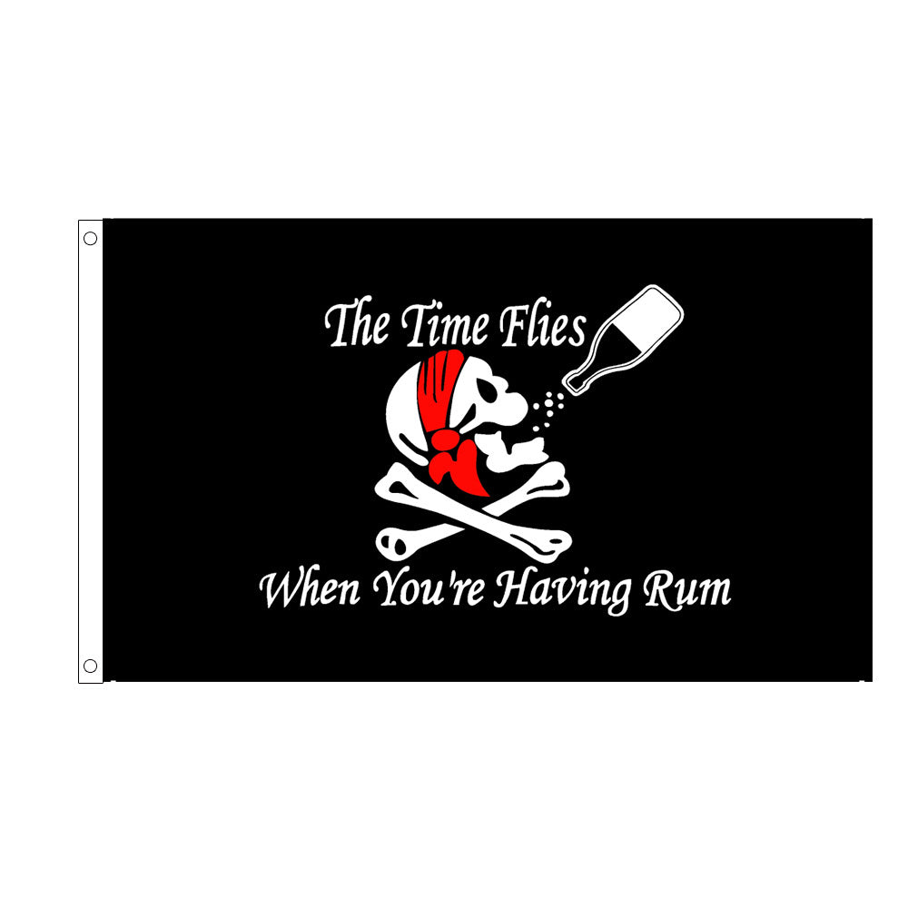 FLAG - TIME FLIES WHEN YOU'RE HAVING RUM, 3' x 5' – Wavy Flag